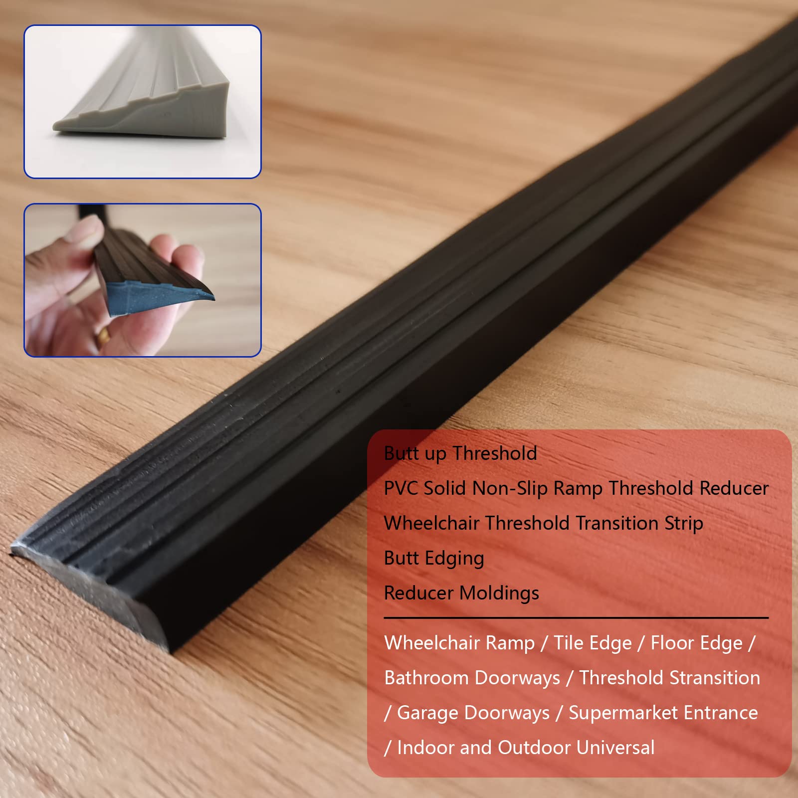 Snapklik.com : 1cm Rise Non Slip Solid Rubber Portable Sill Scooters ...