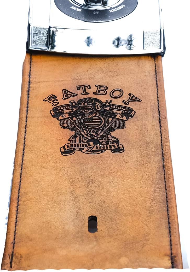 Amazon.com: Genuine Leather Tan Smooth Gas Tank Panel Bib fits Fatboy ...