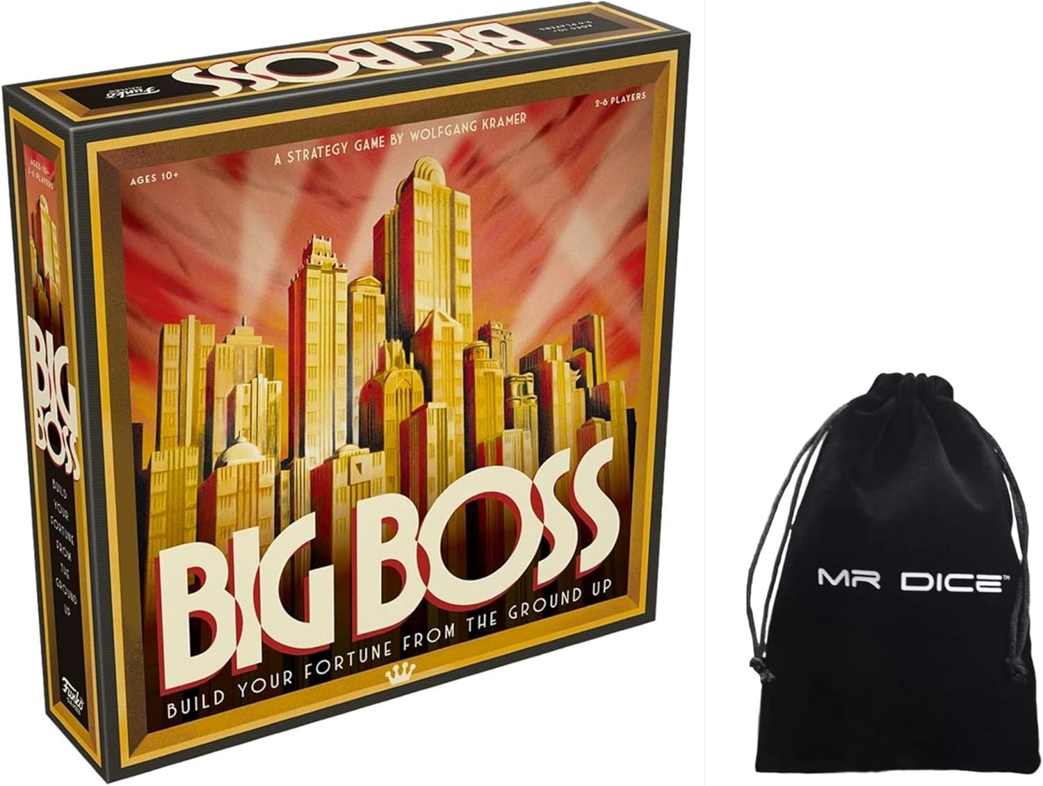 Amazon.com: Big Boss Board Game Bundle with Mr Dice Drawstring Bag ...