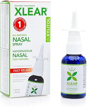 Xlear Natural Saline Nasal Spray with Xylitol, Nose Moisturizer for ...
