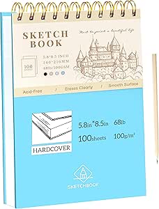 Amazon.com: Sketchbook for Drawing Top Spiral Bound Sketch Pad for Kids ...