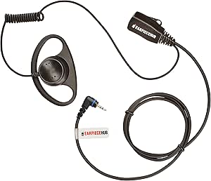 D-Shape Hytera Model: EHS16 Earpiece Ear Hanger with PTT Microphone for ...