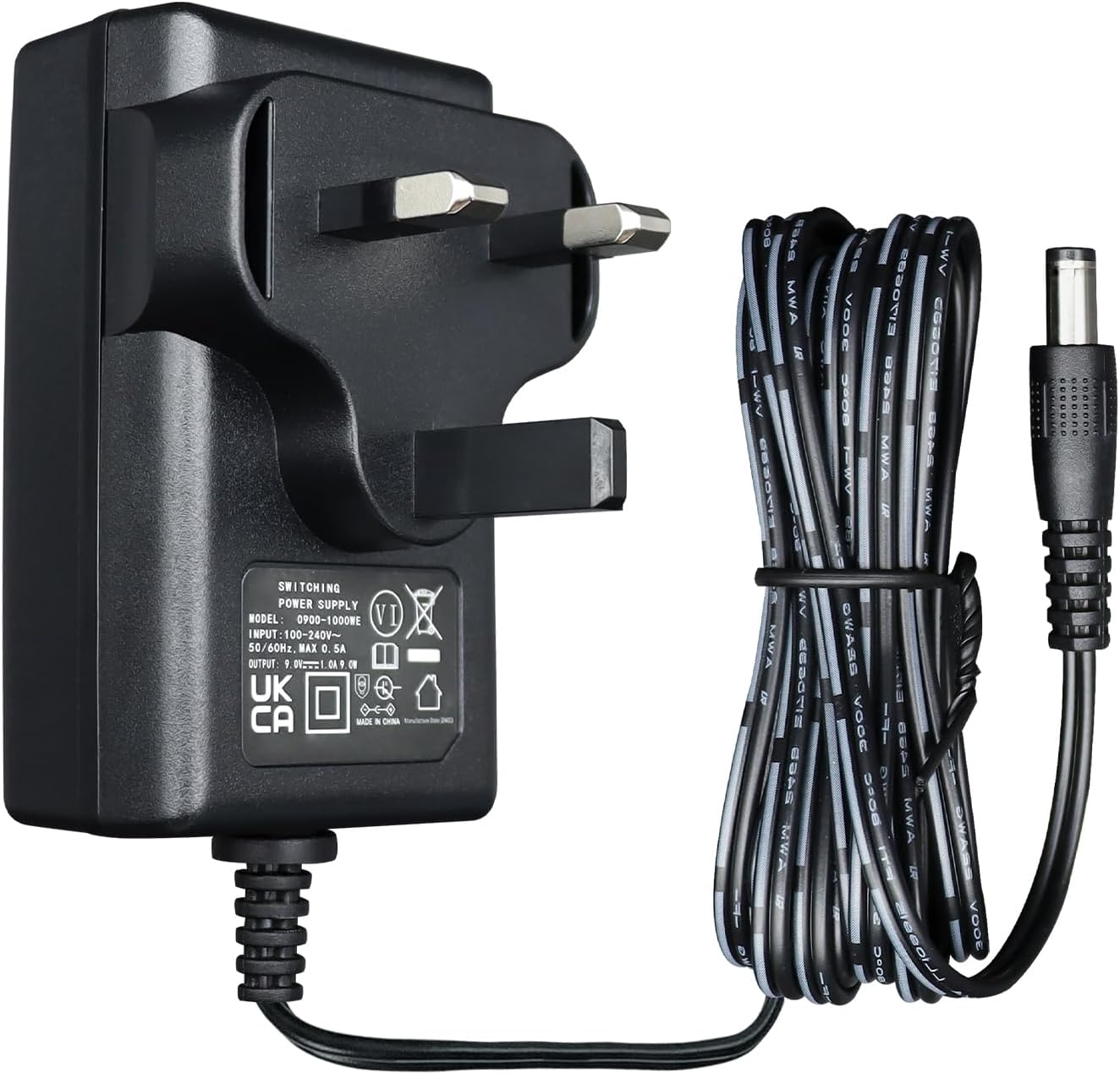 COLM 9V 1A Power Supply Adapter Charger 9 Volt 1000mA 5.5mm x 2.5mm UK ...