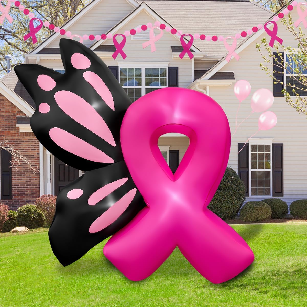 Amazon.com: 5.7FT Inflatable Breast Cancer Awareness Decorations LED ...