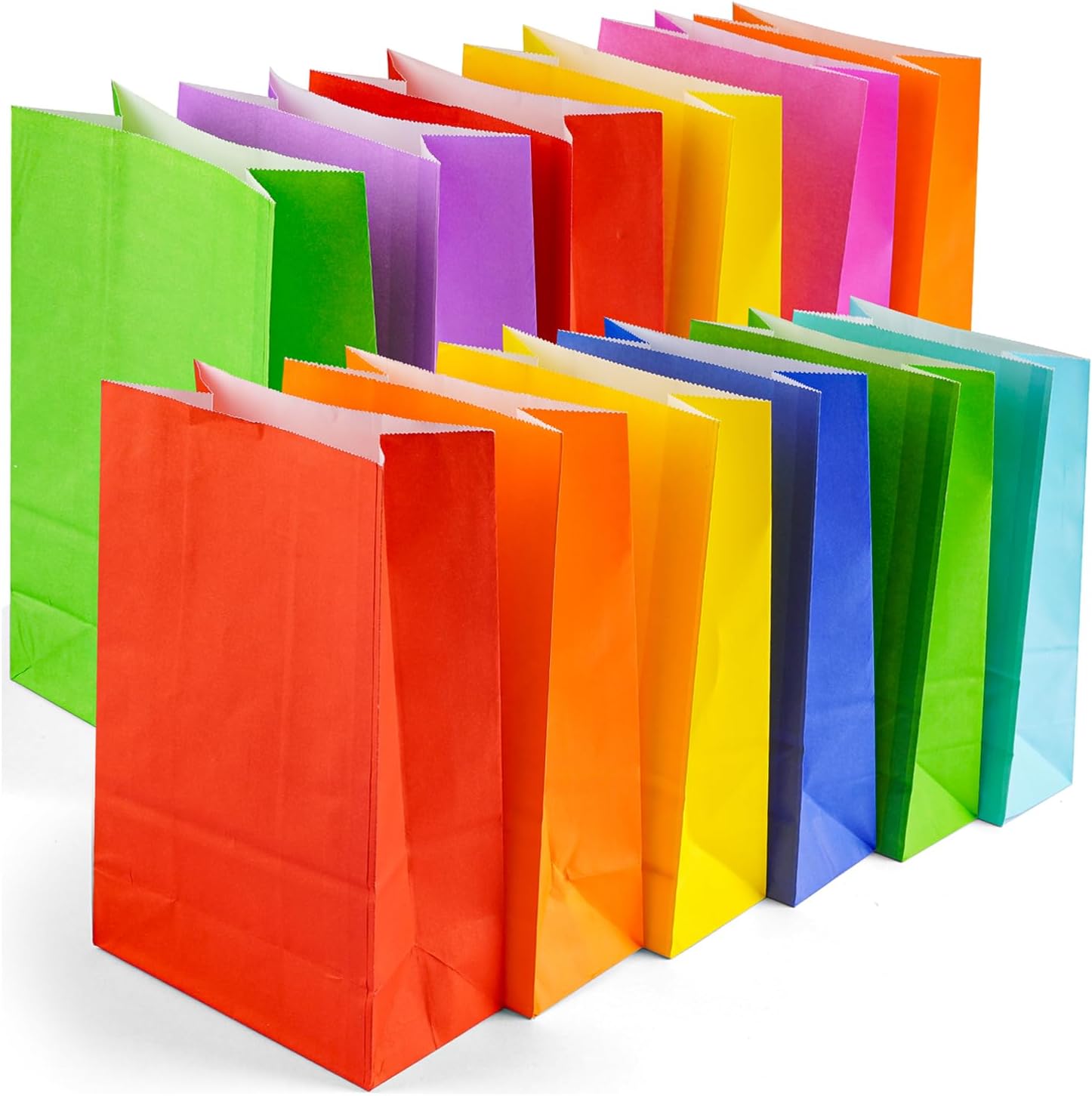 Amazon.com: CGHHUI 24PCS Kraft Gift Bags, 8 Colored Small Paper Treat ...