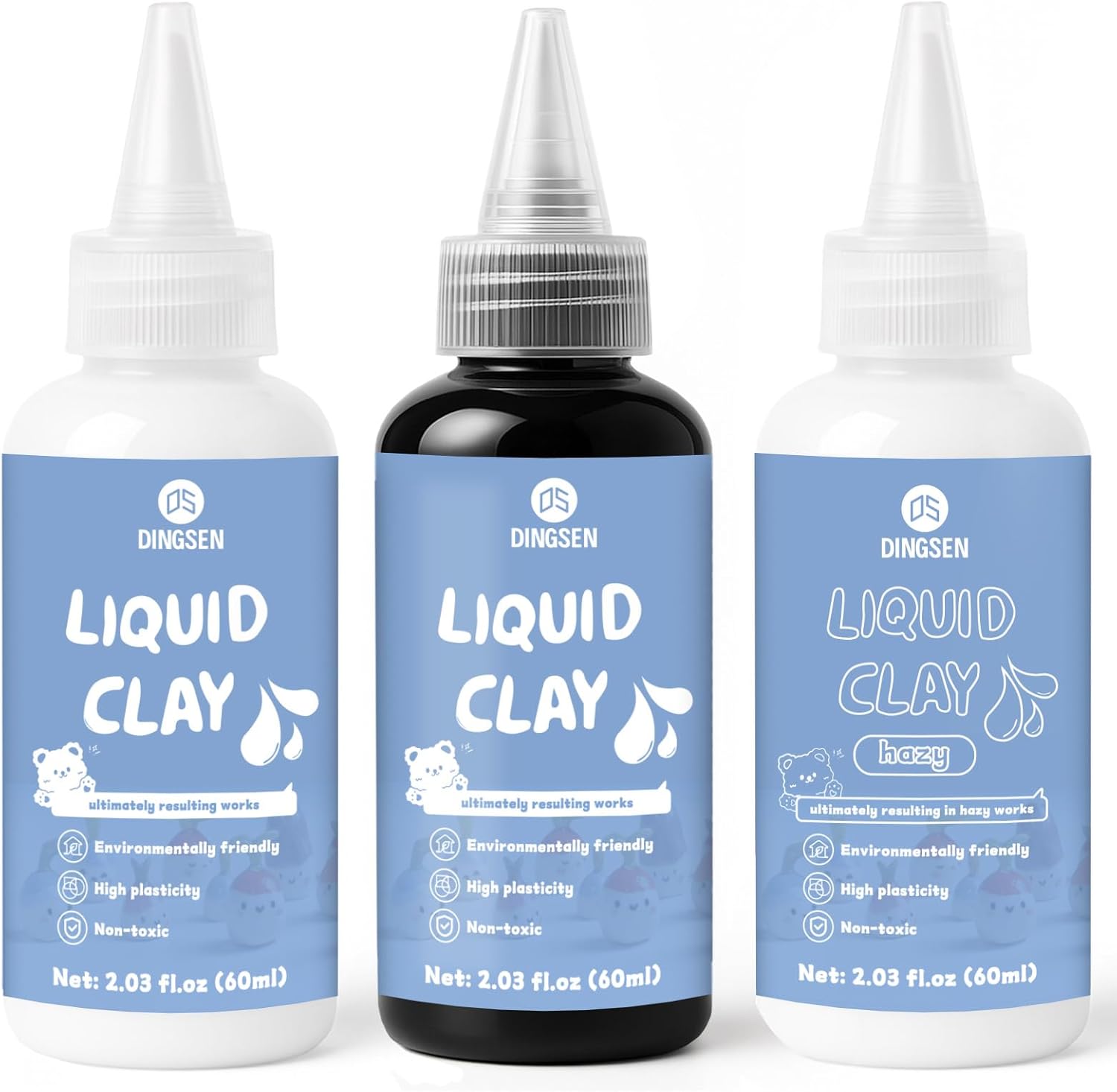 Amazon.com: DINGSEN Liquid Polymer Clay, Liquid Clay for Polymer Clay ...