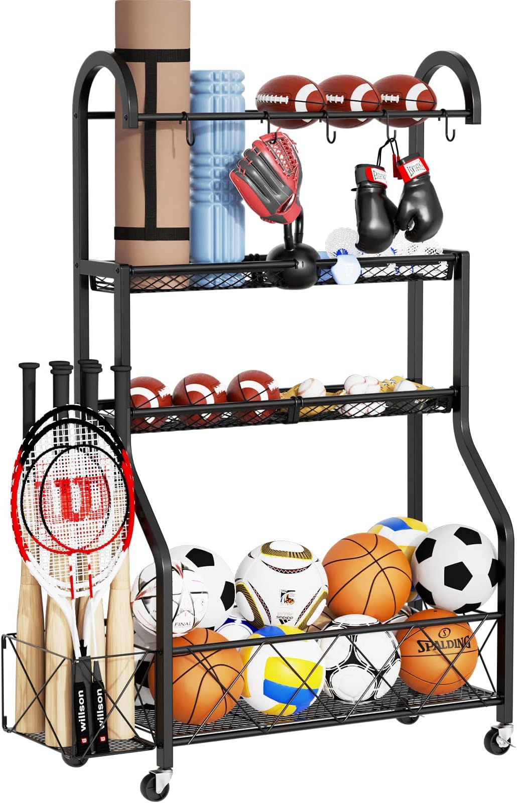 Amazon.com: YueTong Sports Equipment Organizer for Garage Organization ...