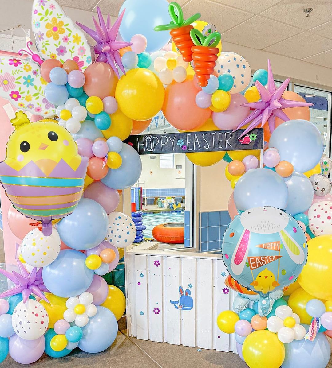 Amazon.com: Easter Balloon Arch Garland kit 165 Pcs Easter Day Party ...