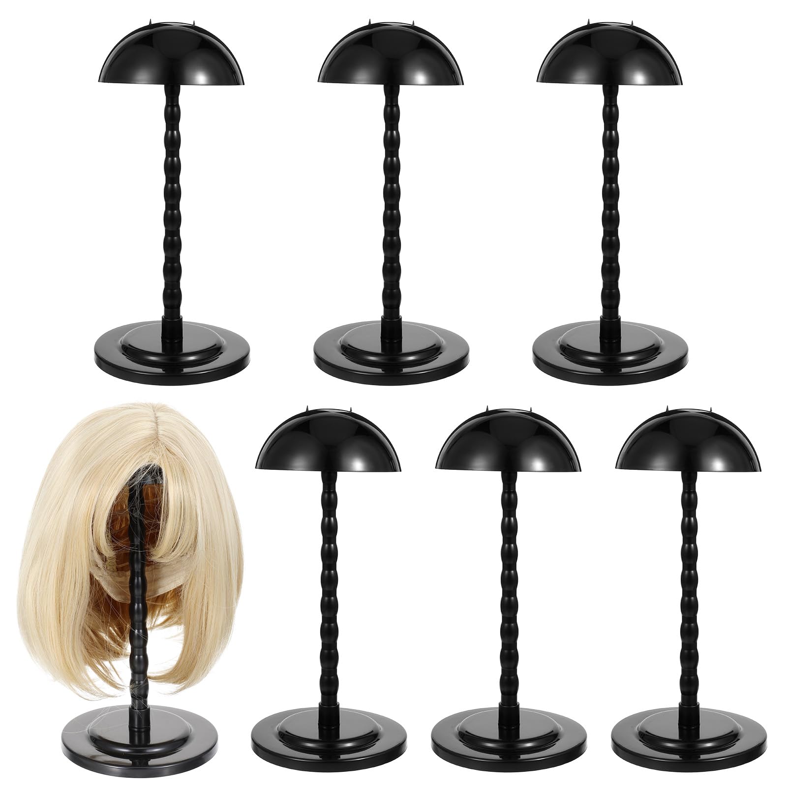 Amazon.com: Lemecima 6 Pieces Wig Holder Wig Head Stand Wig Stand for ...