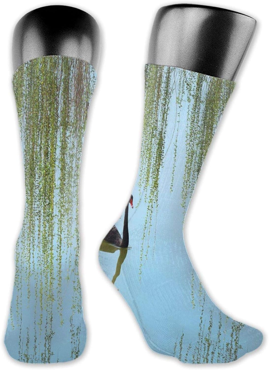 DHNKW Socks Compression Medium Calf Crew Sock,Weeping Willow And Black ...