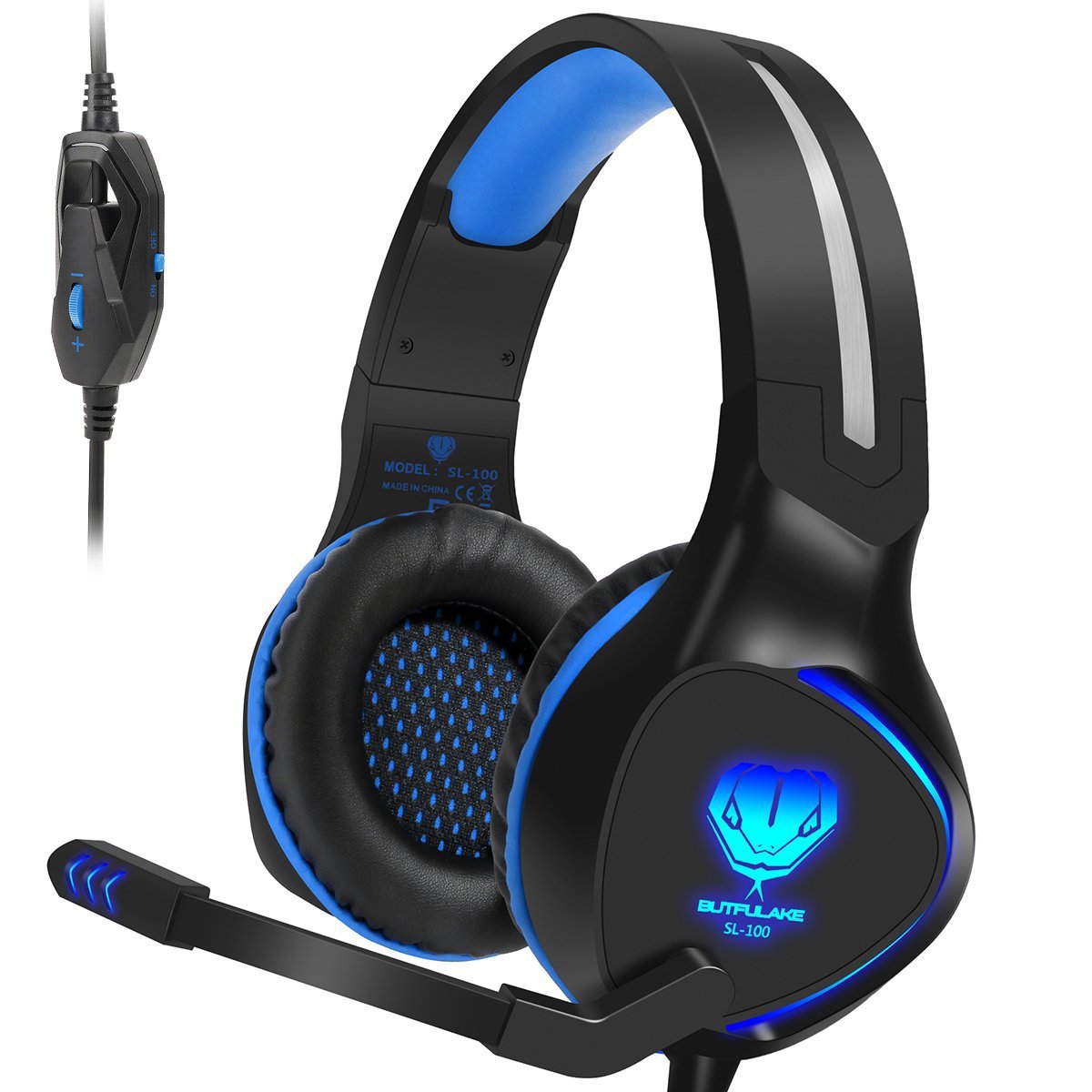 Amazon.com: SL-100 Xbox One (S) PS4 Stereo Gaming Headset Lightweight ...