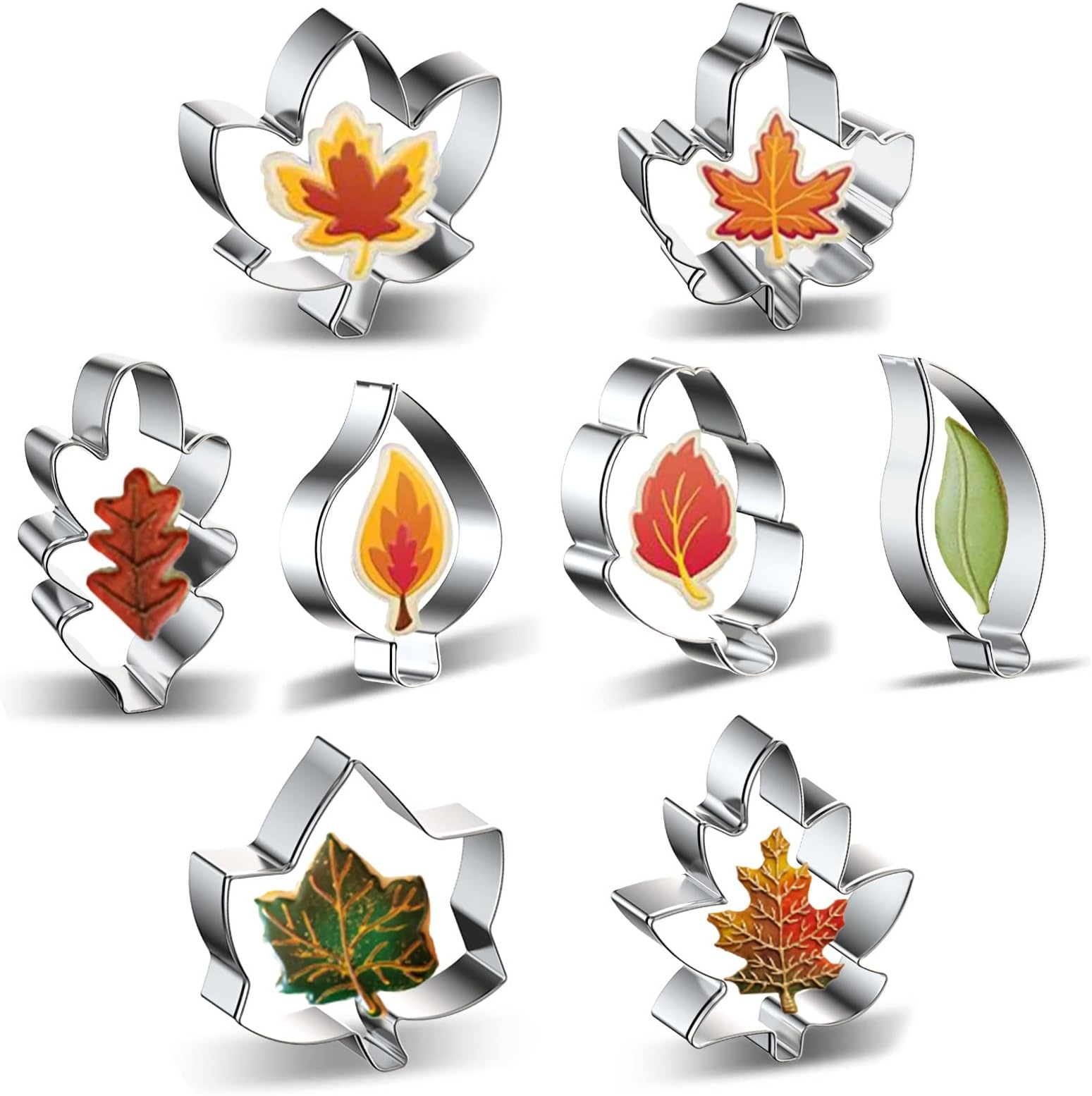 Amazon.com: 26Pcs Stainless Steel Gum Paste Flower and Leaf Cutter Set ...