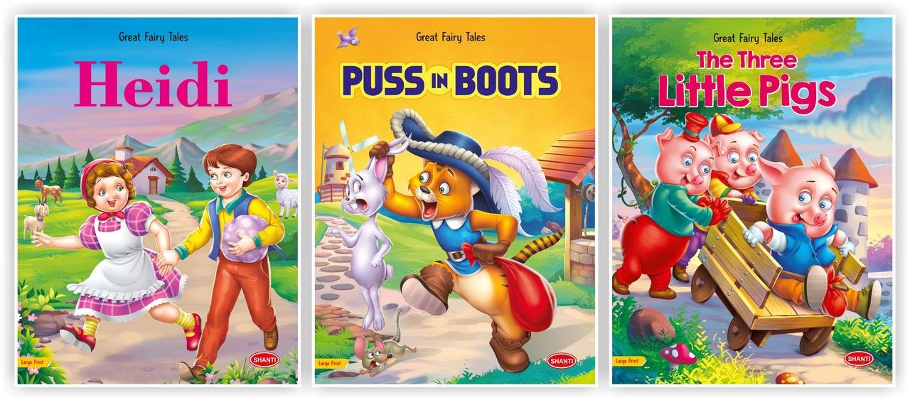 Buy fairy tales story books for kids-Great Fairy Tales - Heidi-Puss in ...
