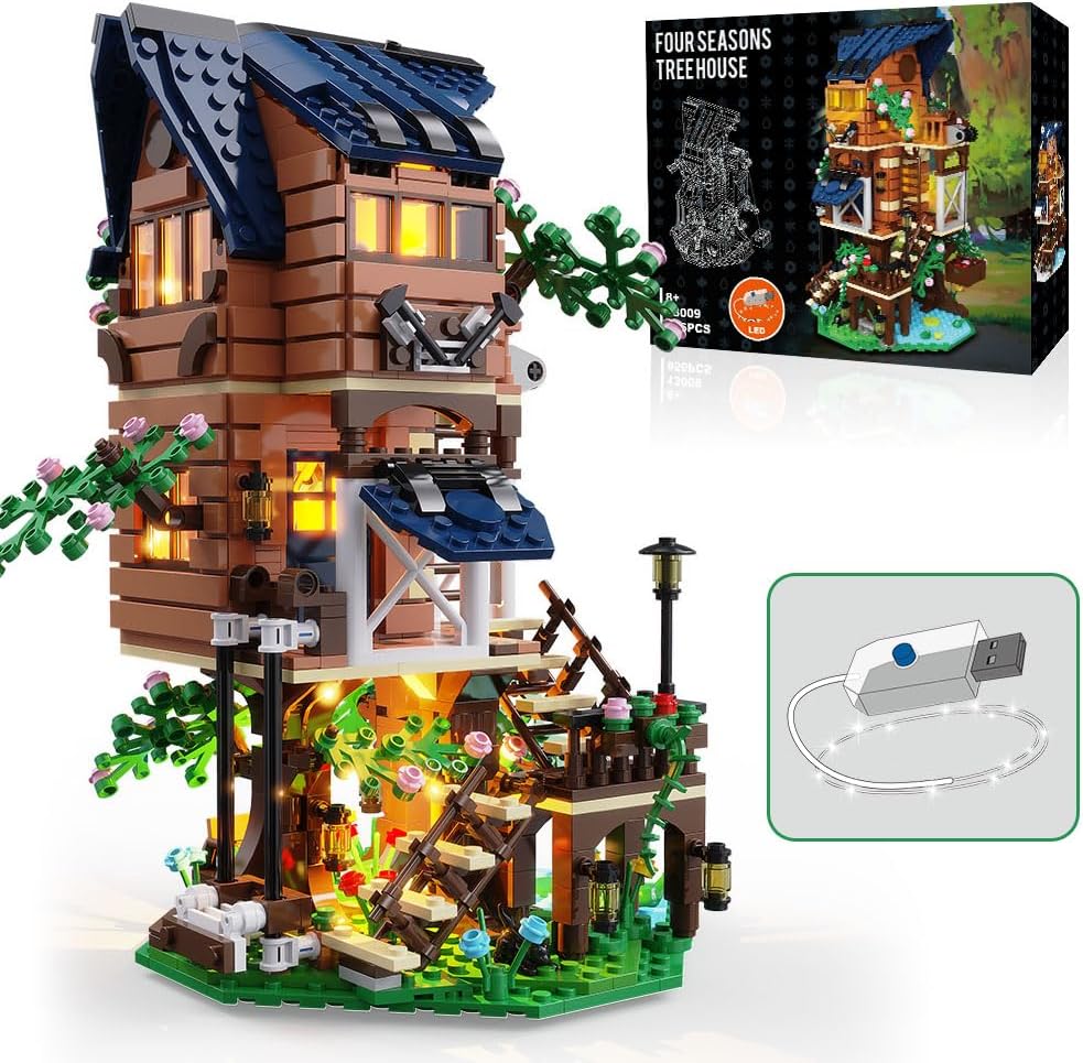 Amazon.com: LEGPS YYDS Treehouse Building Set, 4 in 1 Street View Tree ...