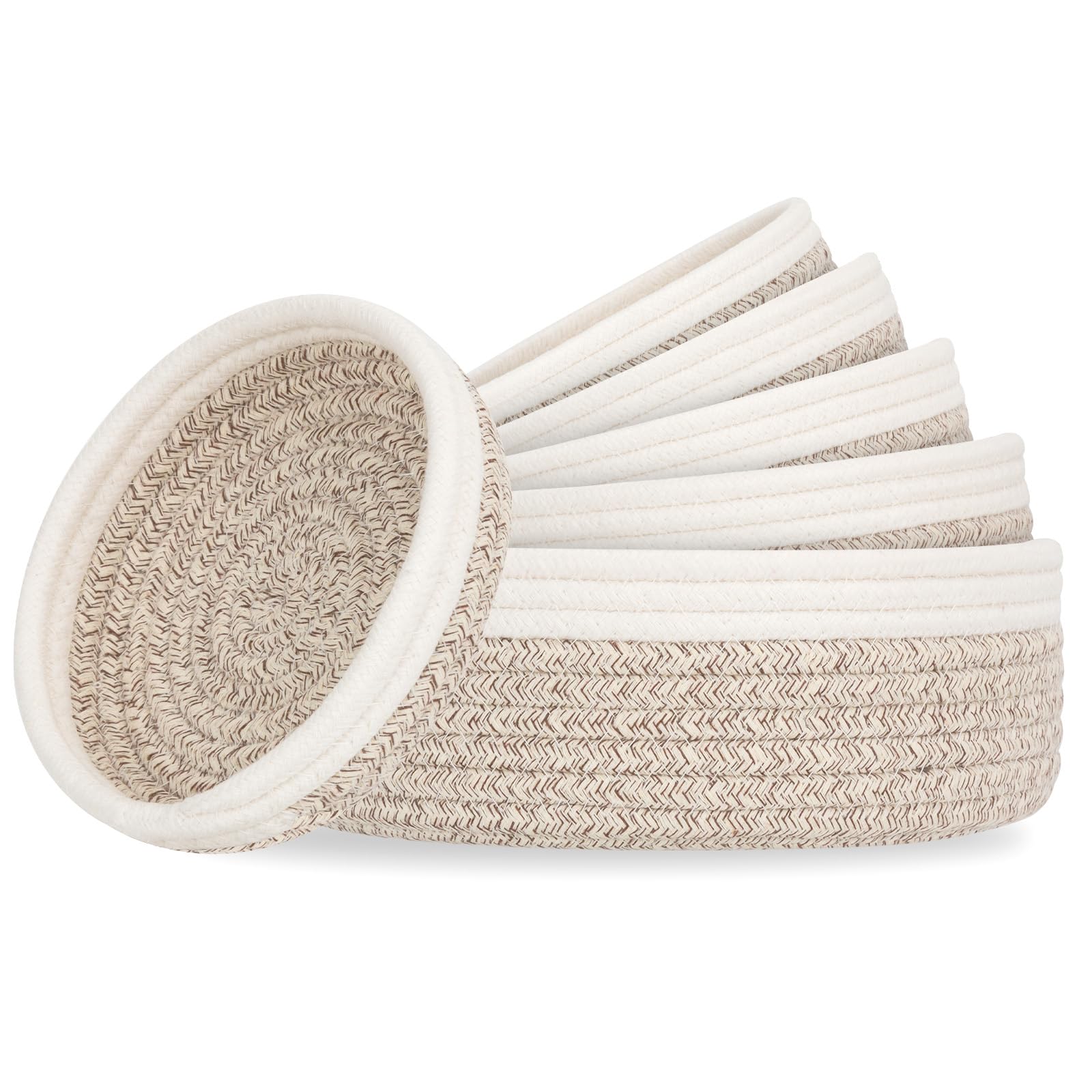 Amazon.com: Small Shelf Storage Baskets for Organizing, 6 Pack Round ...