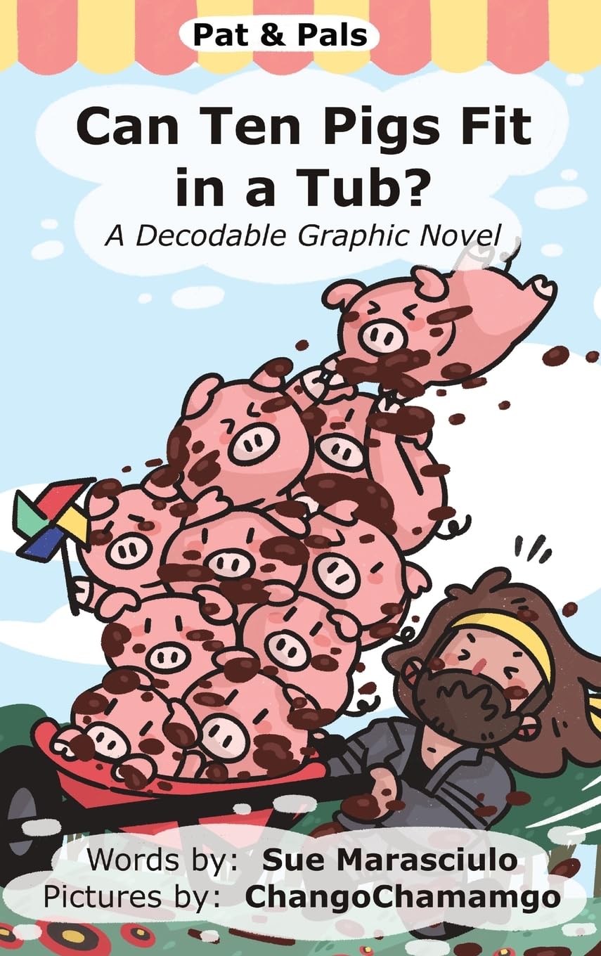 Amazon.com: Can Ten Pigs Fit in a Tub?: A Decodable Graphic Novel (Pat ...