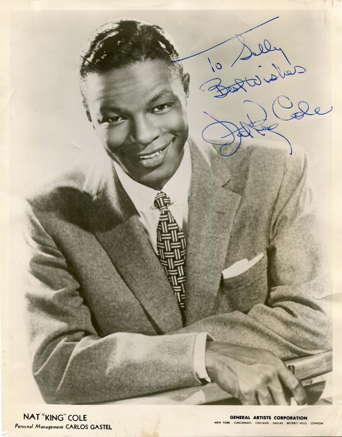 Amazon.com: Nat King Cole JAZZ autograph, signed vintage photo ...