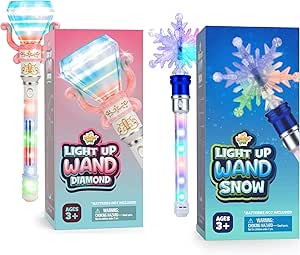 Amazon.com: Light Up Spinning Diamond & Snowflake Ice Spinning Wand for ...