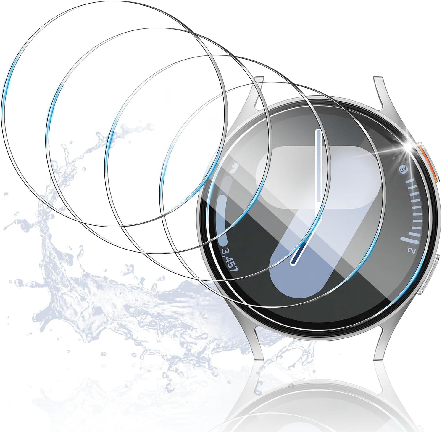 Amazon.com: 5 Pack Screen Protector Compatible with Galaxy Watch 7/6/5 ...