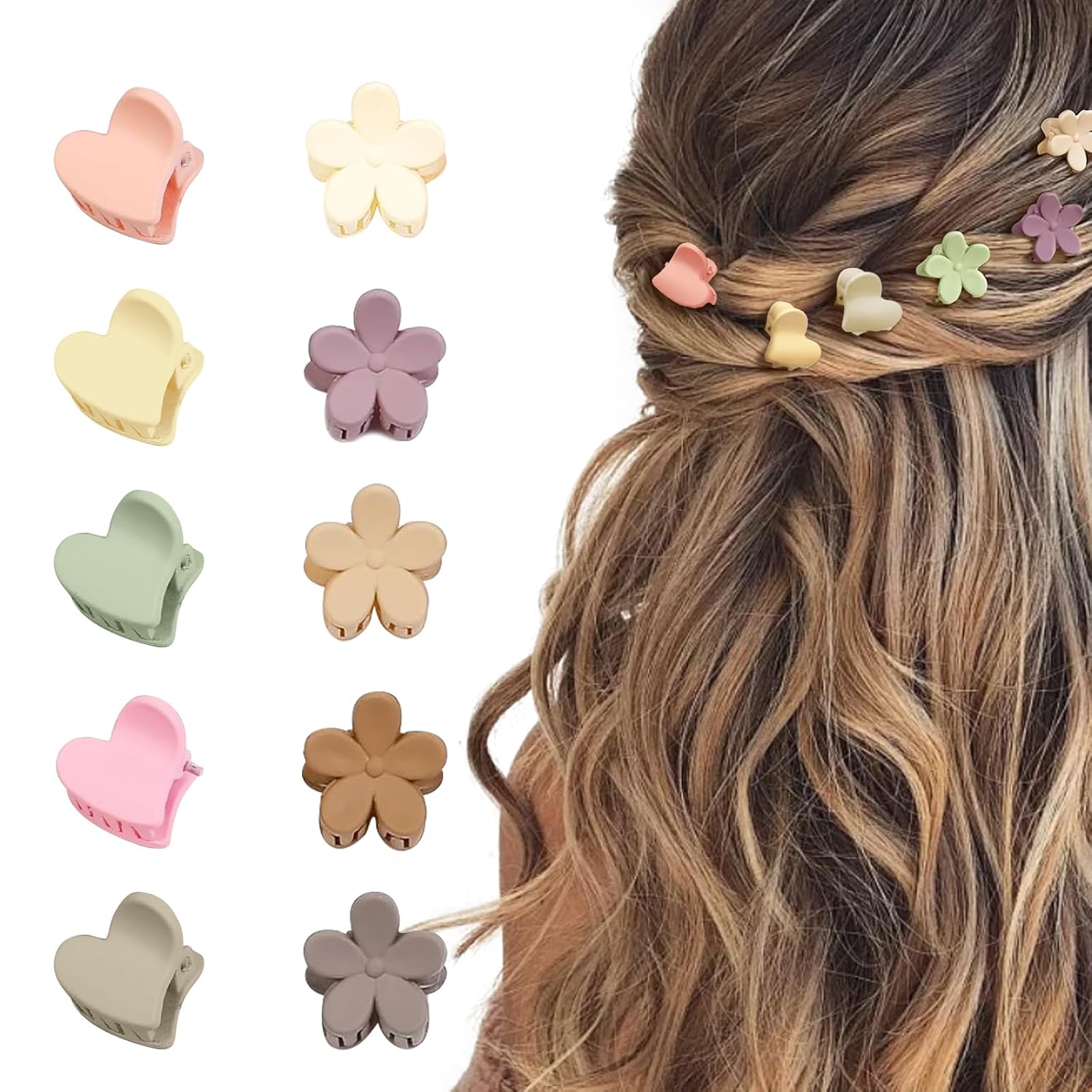Amazon.com : 120 Pcs Colorful Mini Hair Claw Clips Small Hair Clamps ...