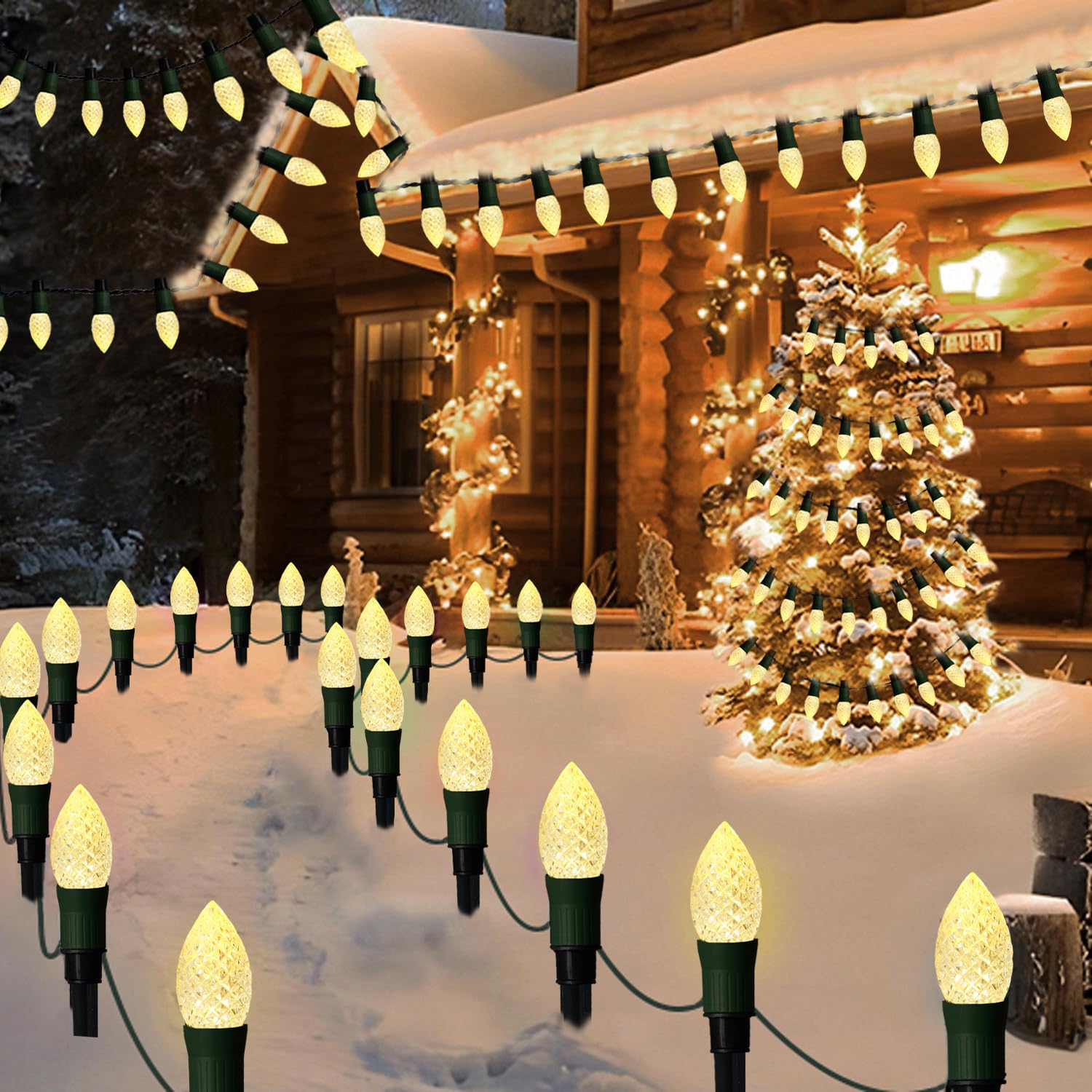 White Led Christmas Pathway Lights Moocorvic Christmas Tree Lights