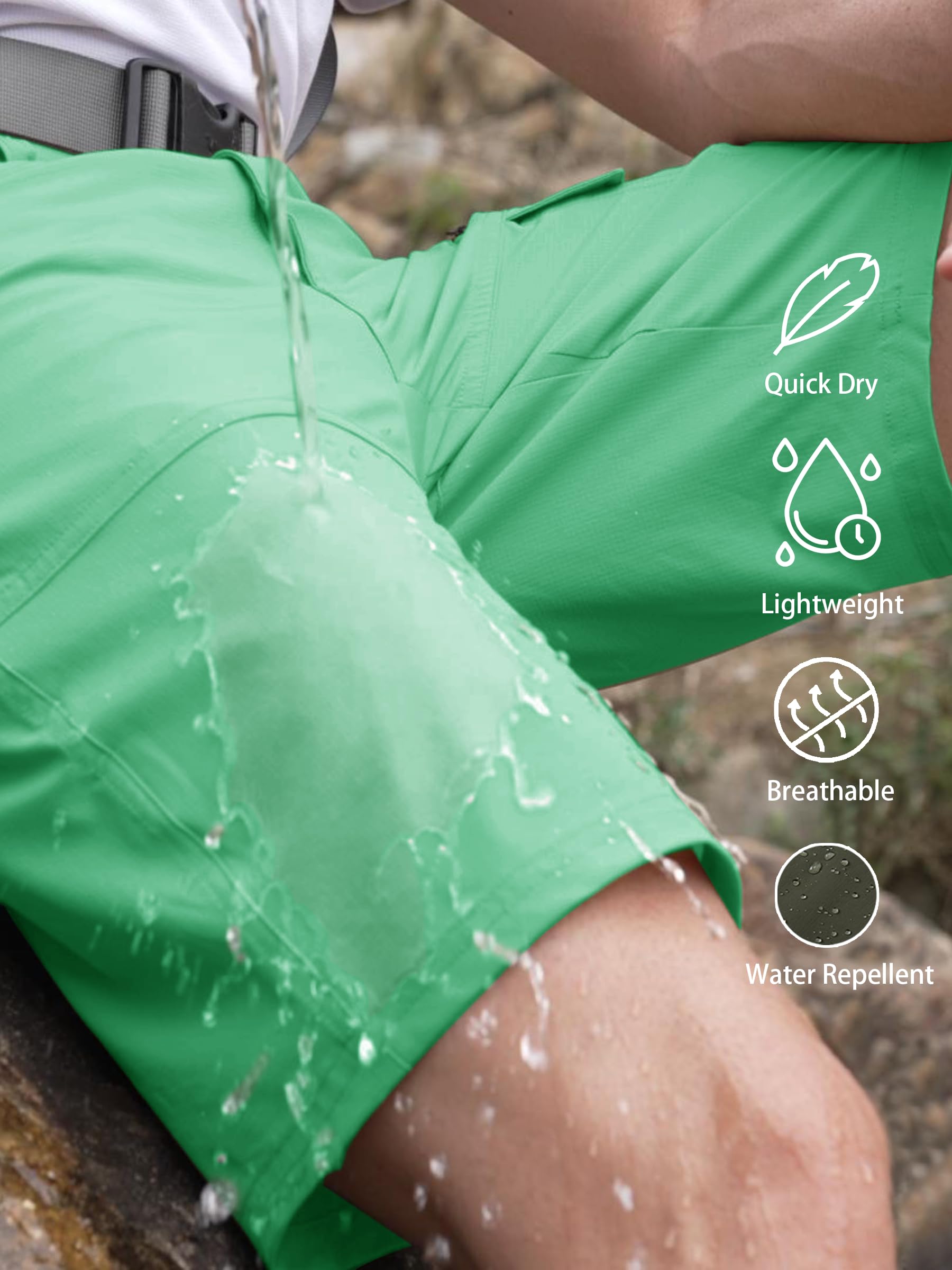 Snapklik.com : CRYSULLY Men Quick Dry Hiking Shorts Cargo Work Shorts ...