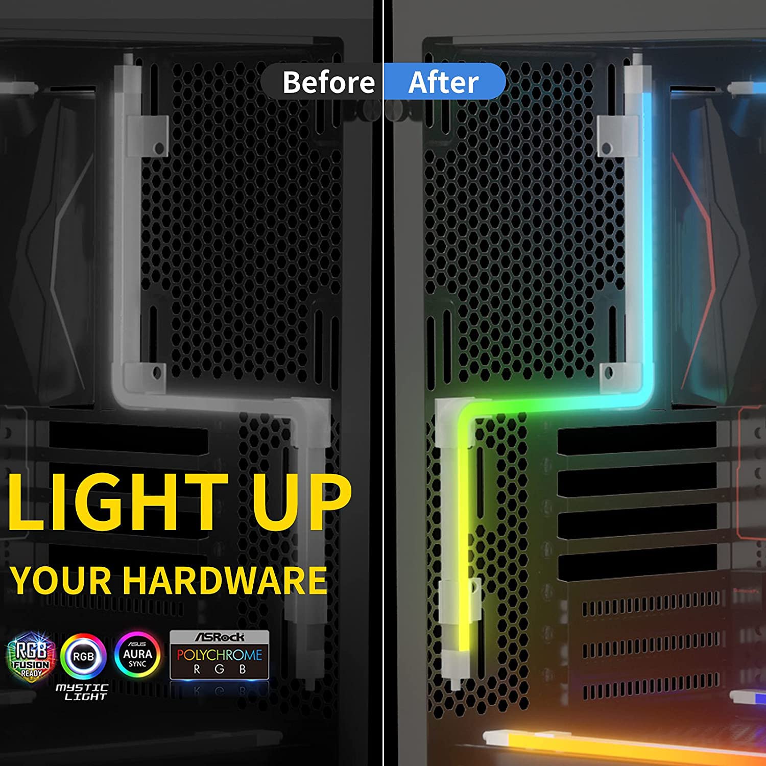 Snapklik.com : upHere 5V 3-Pin Digital RGB Strip For PC, 3543inch ...