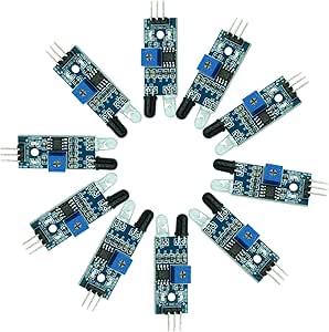 DIGISHUO 10 Pieces IR Infrared Obstacle Avoidance Sensor Module | 3 ...
