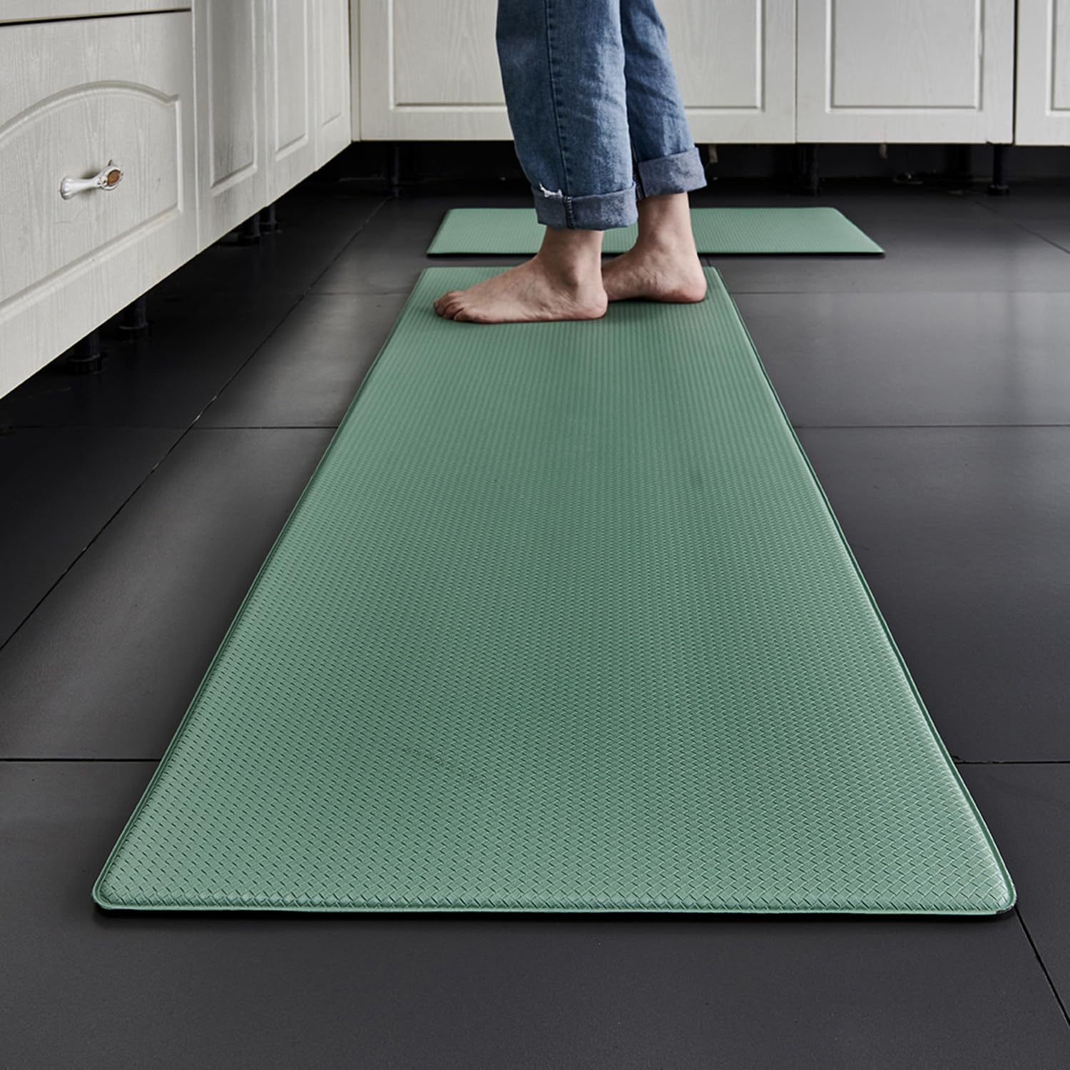 Amazon.com: MNBVH Anti Fatigue Kitchen Mats for Floor, Non-Slip/Skid ...