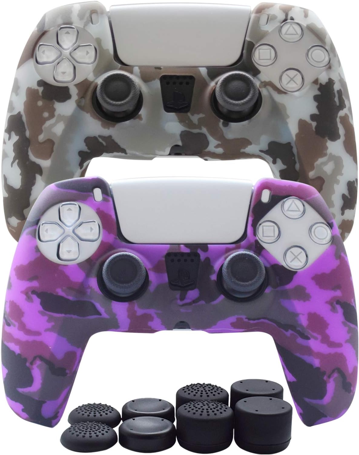 Amazon.com: Hikfly Silicone Cover Compatible with PS5 Controller Grips ...