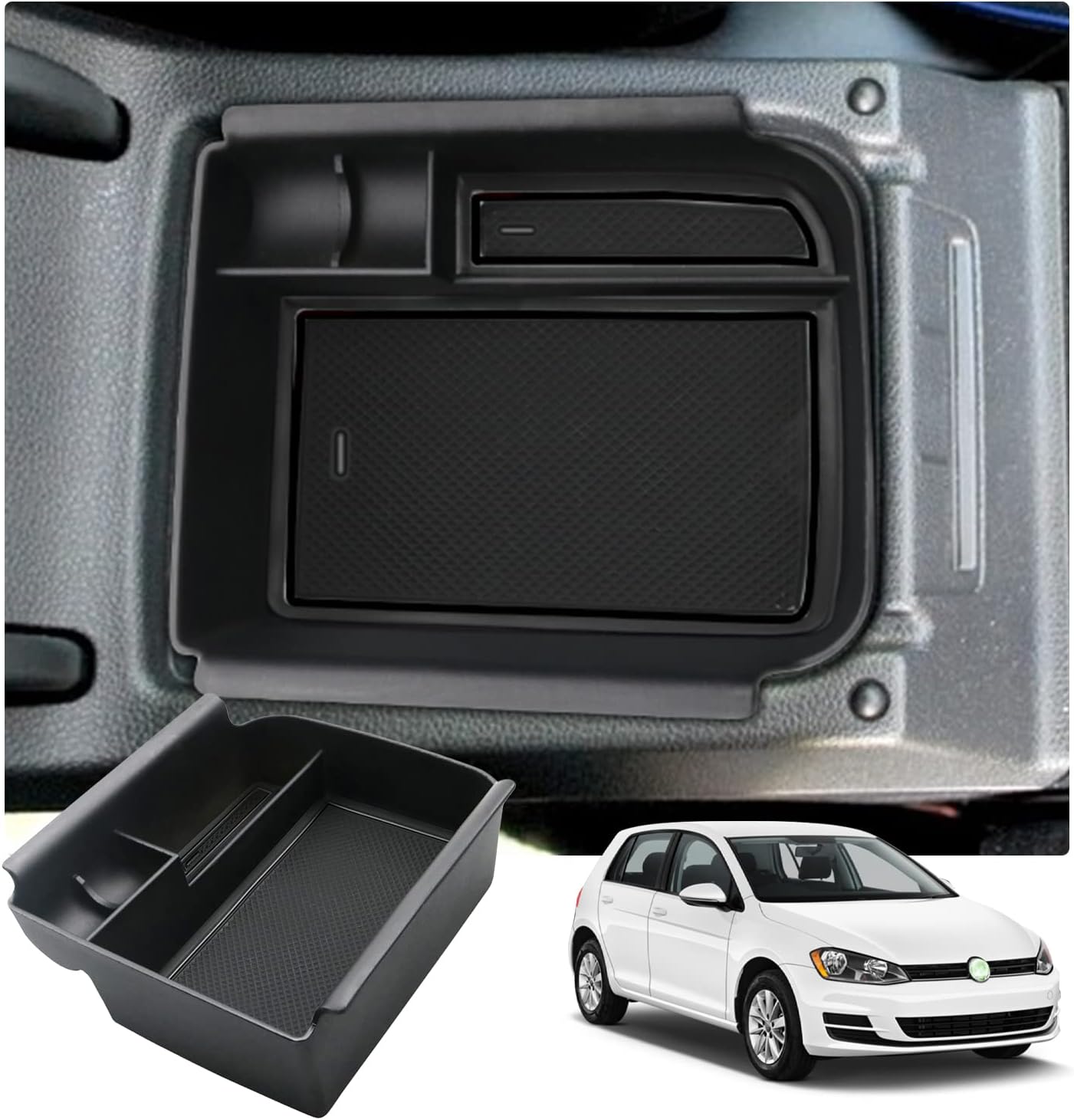 RUIYA Volkswagen Golf 8 Mk8 2020-2023 ile uyumlu, kolçak saklama kutusu ...