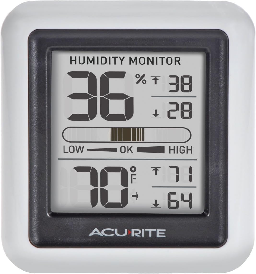 Amazon.com: AcuRite 00422CASB Indoor Humidity Monitor : Patio, Lawn ...