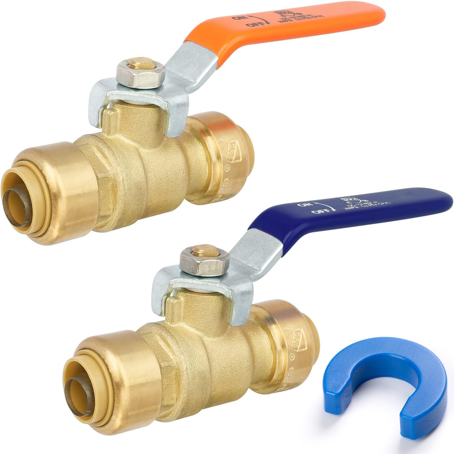 Amazon.com: JUWO 3/4" Shut Off Valve for PEX, Copper, CPVC Pipe, Push ...