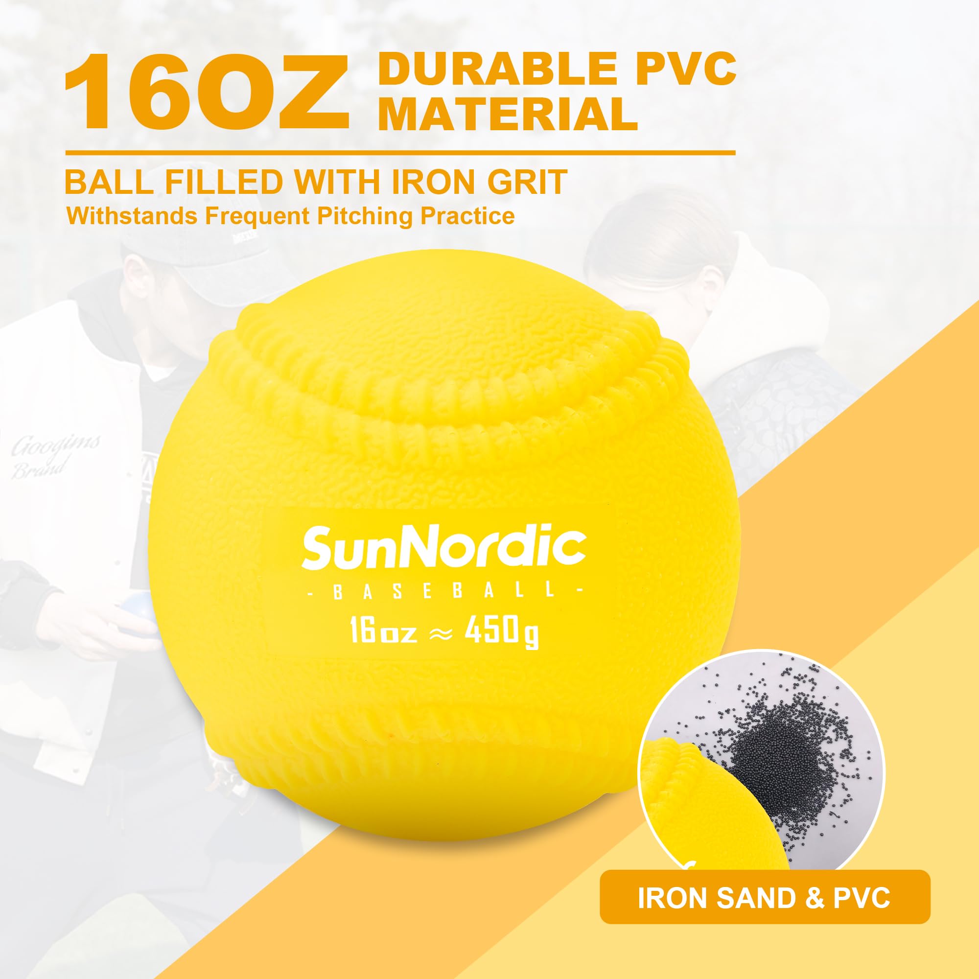 Snapklik.com : SunNordic 9 Pack Weighted Baseballs Set
