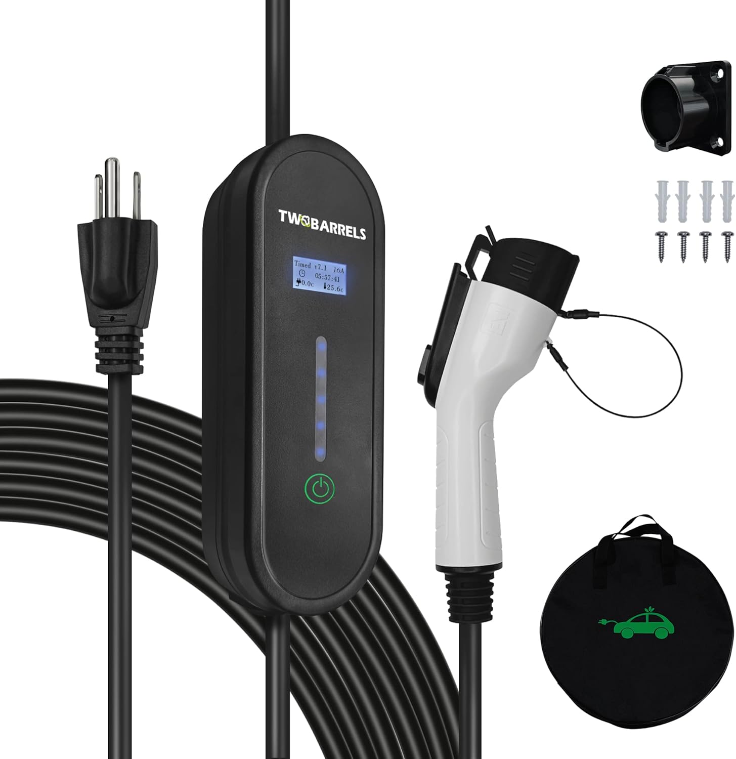 Amazon.com: Level 2 Portable EV Charger (32 Amp, 220-240 Volt, 16ft ...
