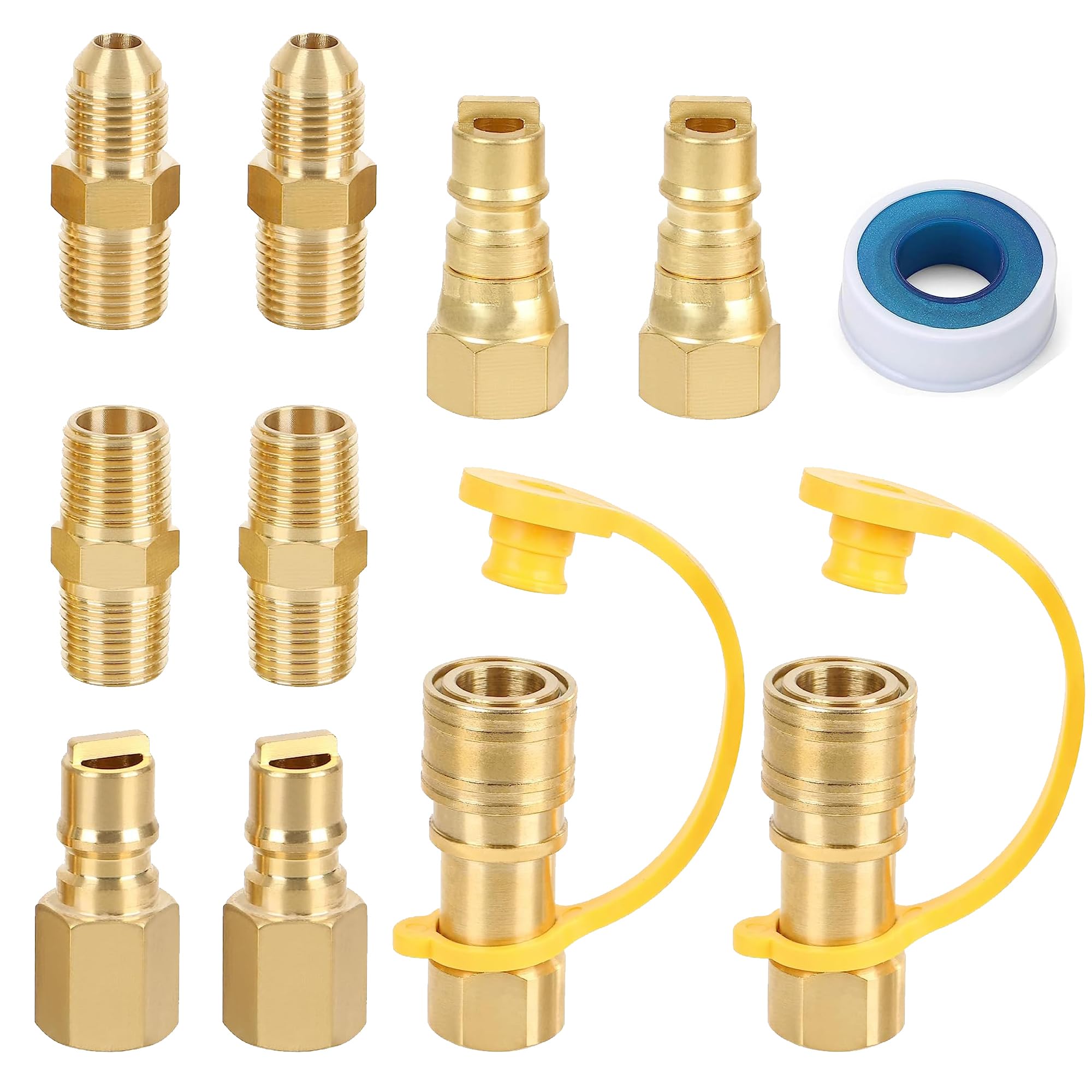 Snapklik.com : 3/8 Inch Natural Gas Quick Connect Fittings Kit, LP ...