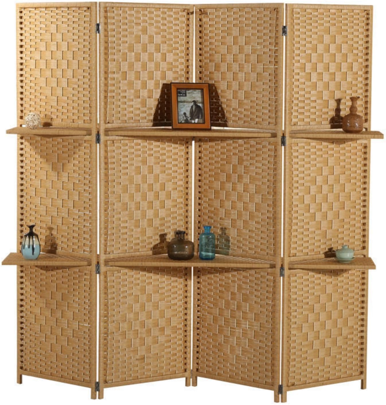 Folding Paravent 4 Panel Divider Screen - Portable Privacy Screen Room ...