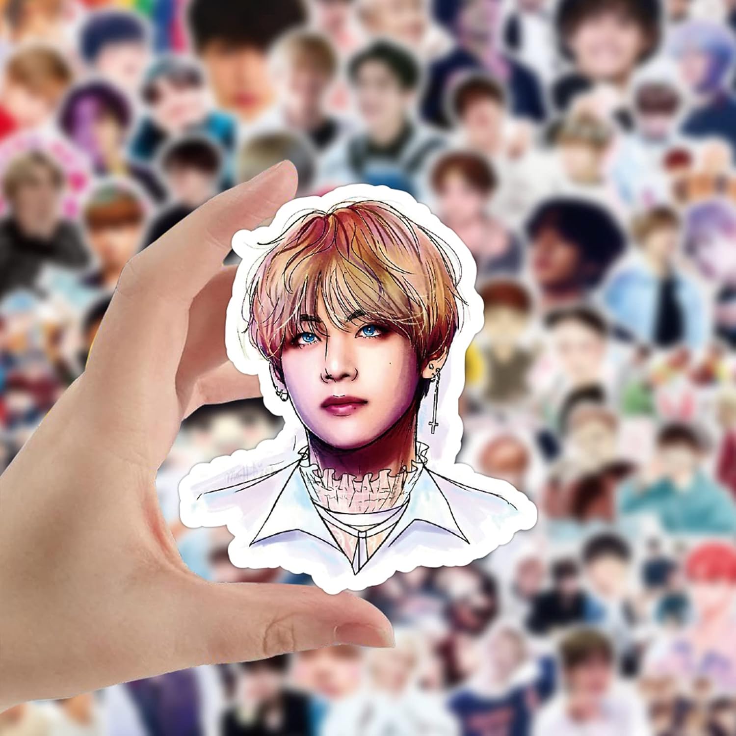 100pcs Cute BTS Stickers for Laptop, Kpop Meme Stickers for Water ...