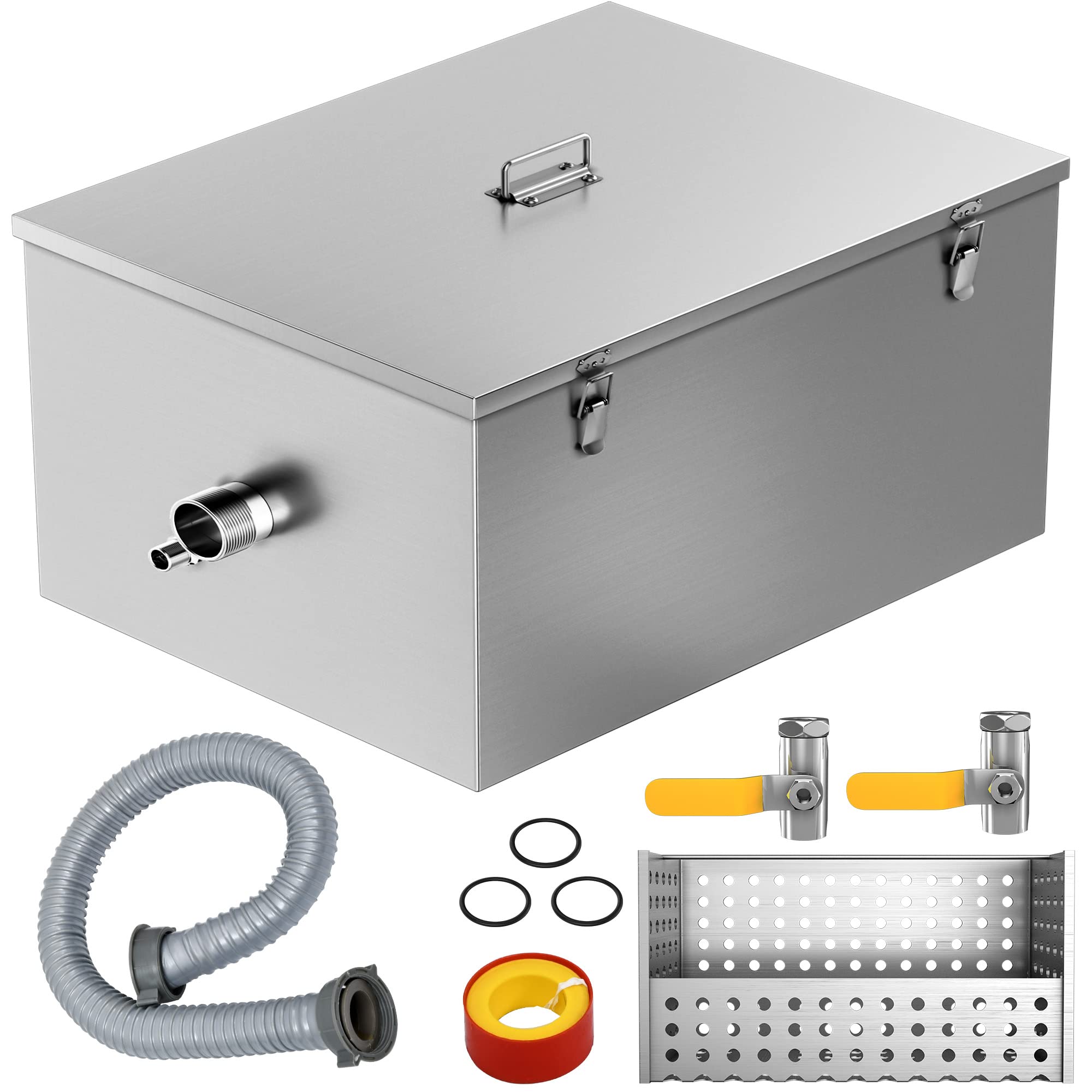Snapklik.com : Grease Trap, 50LB Commercial Stainless Steel Interceptor ...
