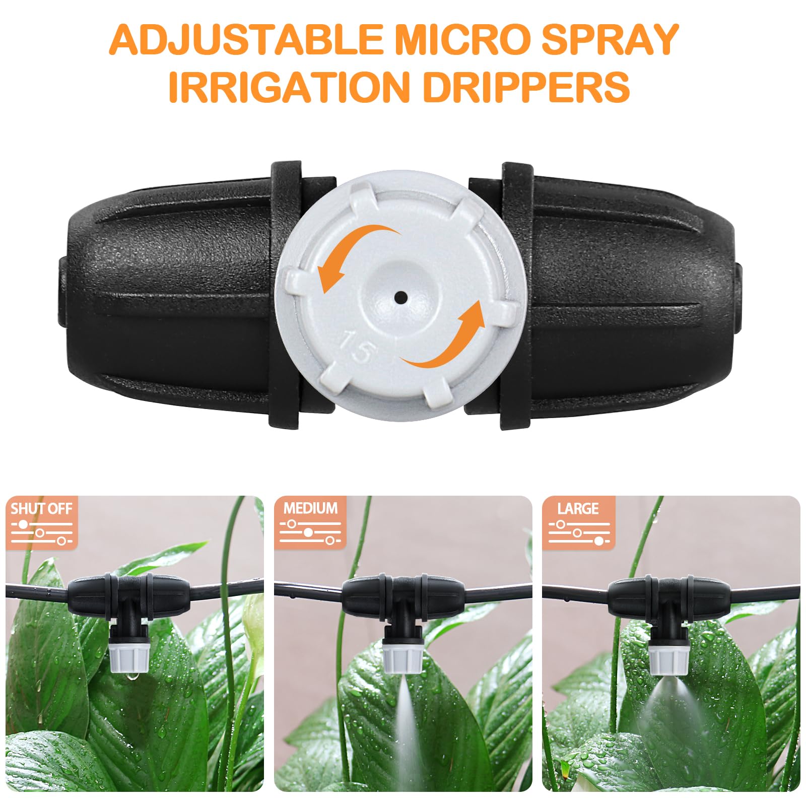 Snapklik.com : Upgraded Micro Spray Irrigation Drippers, 24 Pieces ...