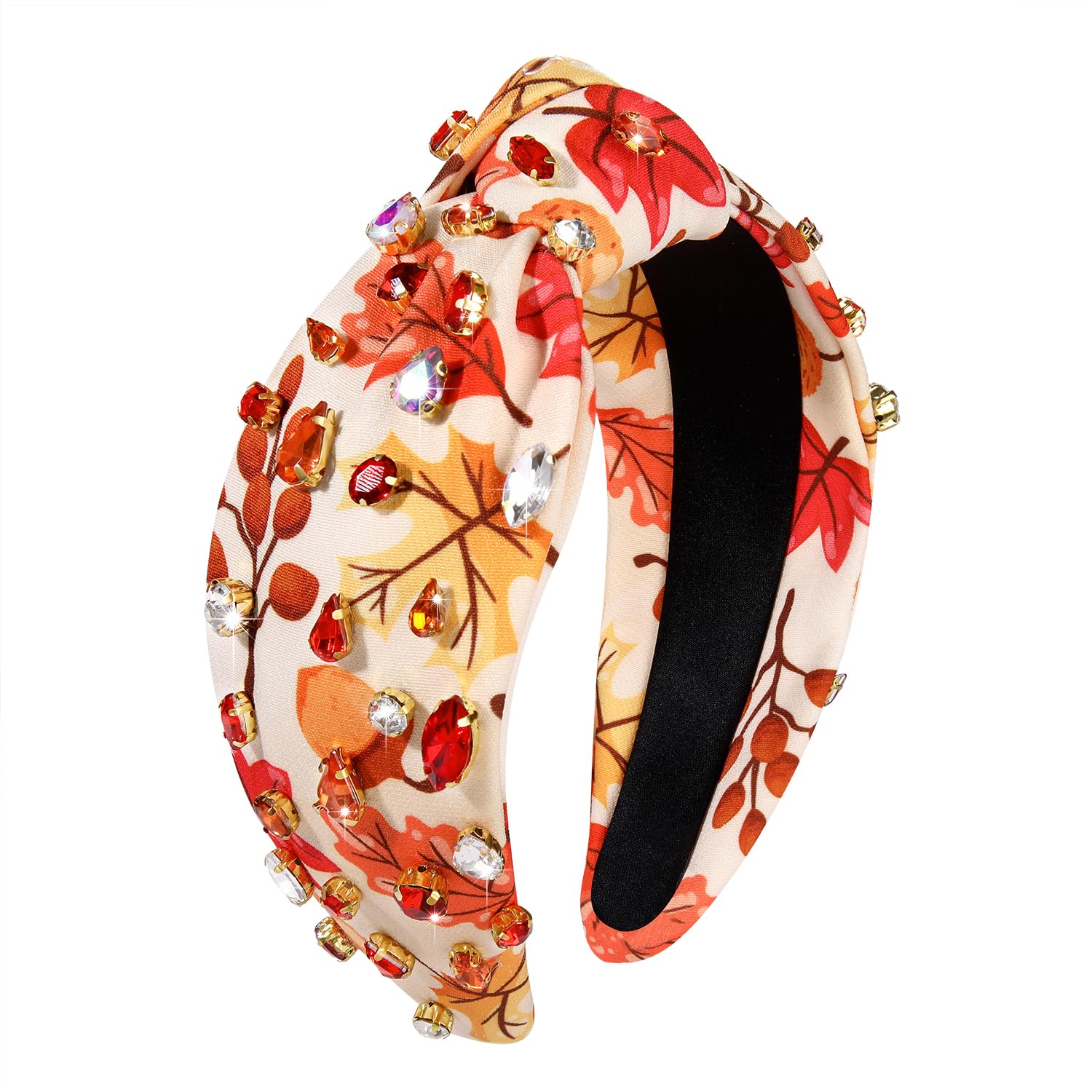 Amazon.com : Thanksgiving Headband Fall Pearl Rhinestone Jeweled ...