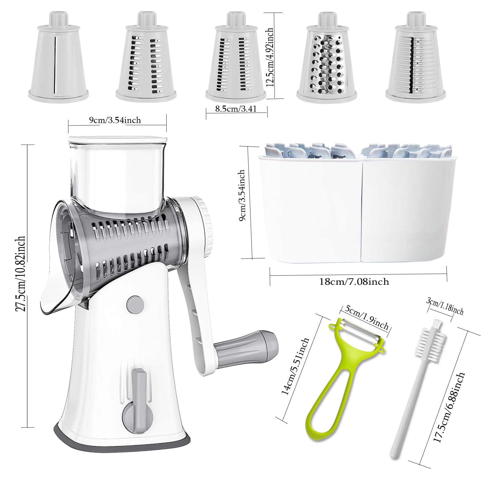 Snapklik.com : Cheese Grater,Rotary Cheese Grater Multi-Purpose ...