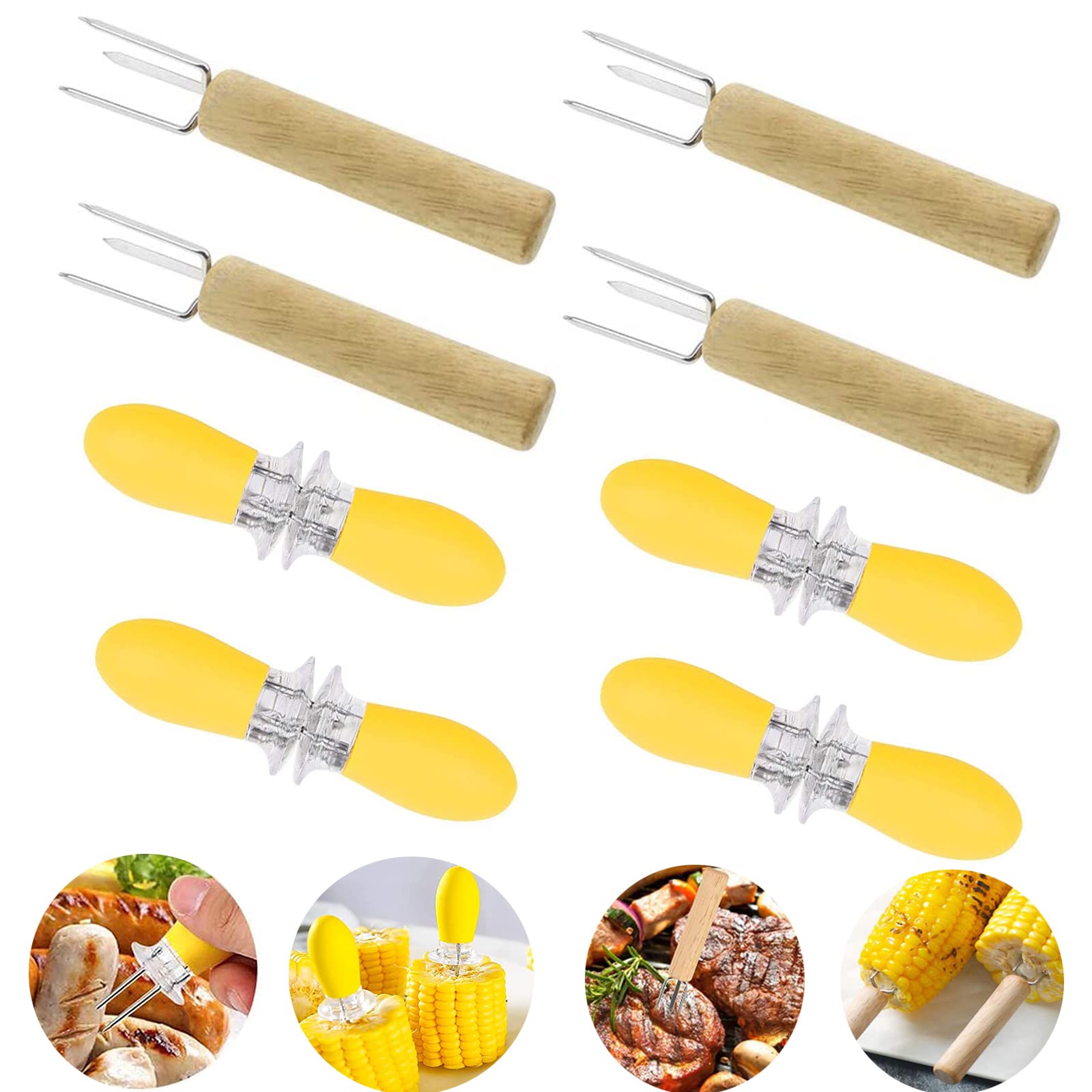 Buy Corn Holders ,Corn Forks Holders,4Pcs Corn on The Cob Stainless ...