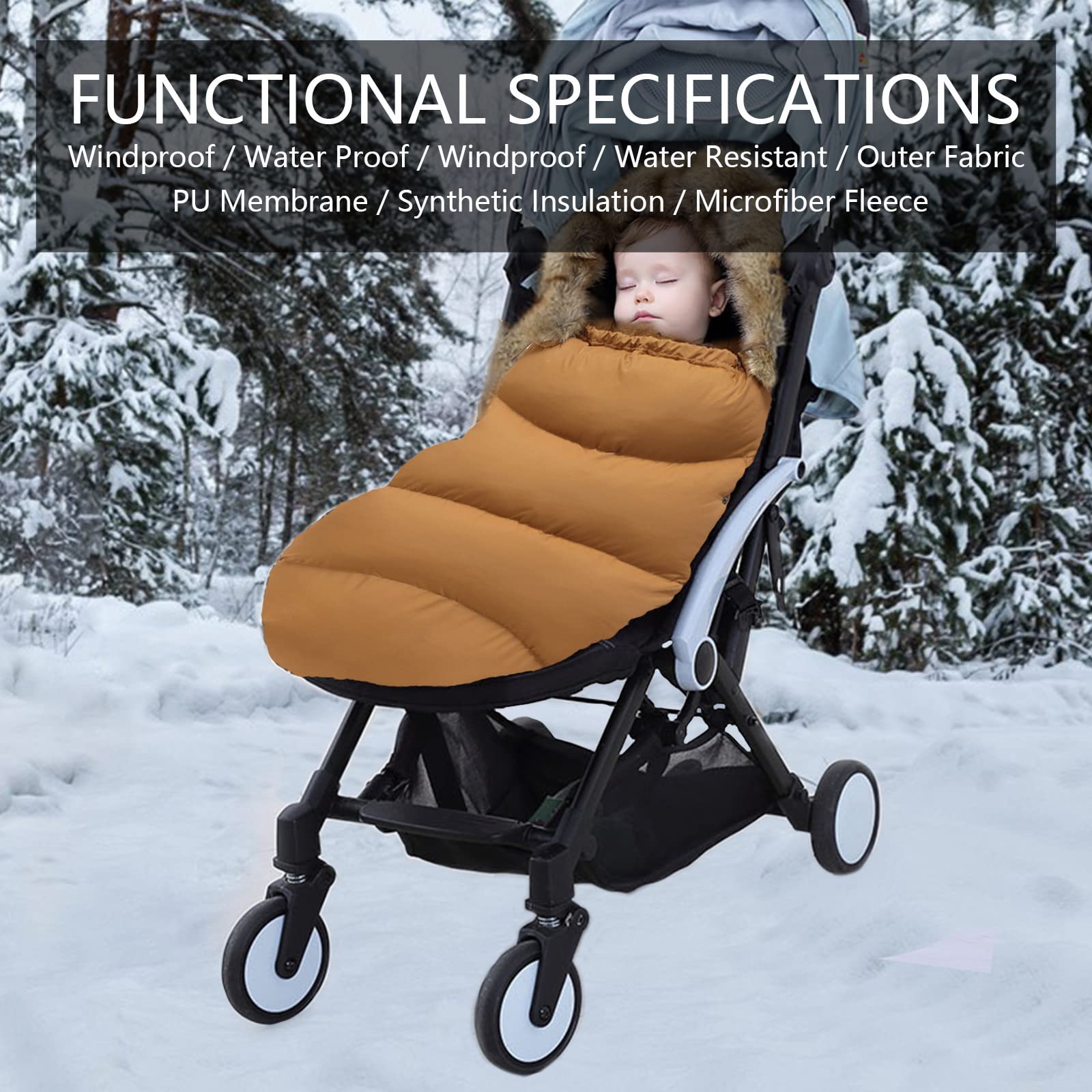 Winter Stroller Cover Yobee Cozy Warm Baby Universal Footmuff Fit Most ...