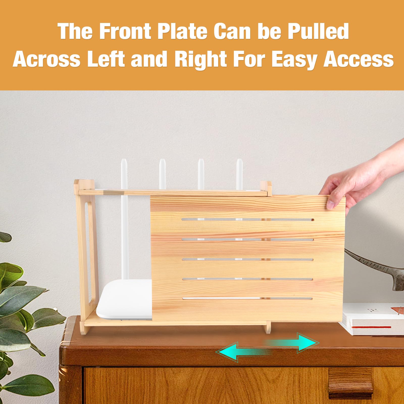 Snapklik.com : WiFi Router Storage Box, Router Box Hider, Router Shelf ...