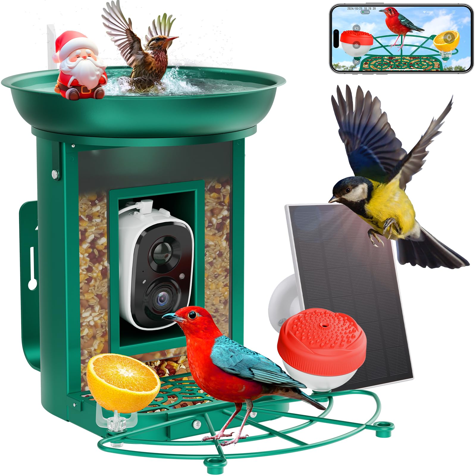 Amazon.com : Bird Feeder with Camera, 2K Bird Camera with 3-in-1 ...