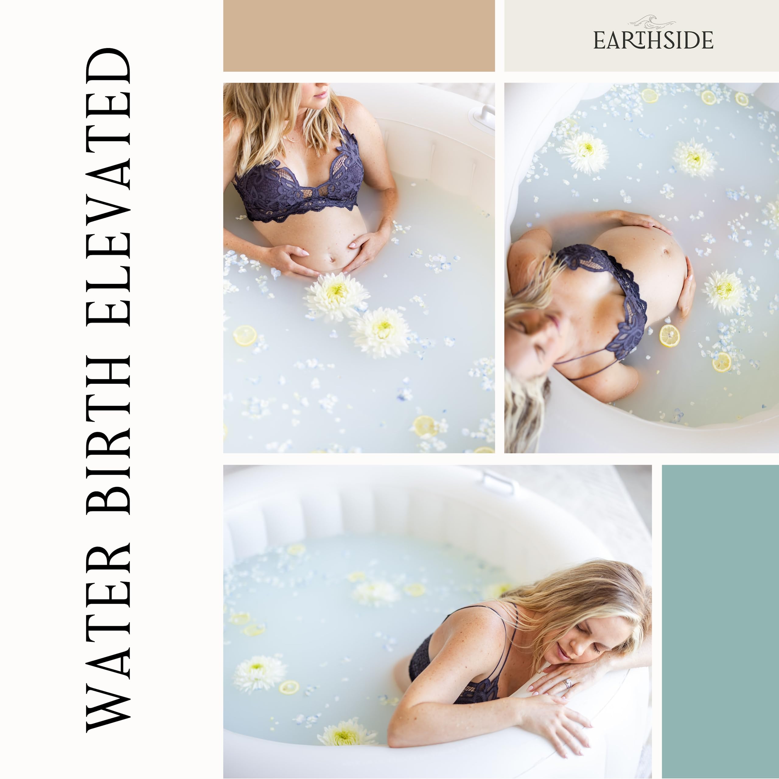 Snapklik.com : Earthside Birth Pool In Marshmallow - Aesthetic Birthing Pool - Home Birth ...