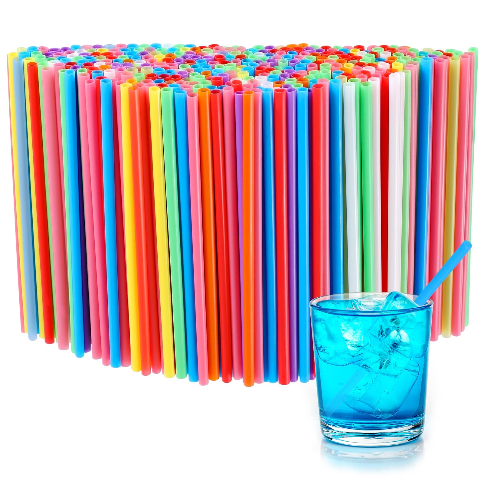 Amazon.com: [500 Pcs] 5 Inch Disposable Cocktail Straws - 0.16 ...