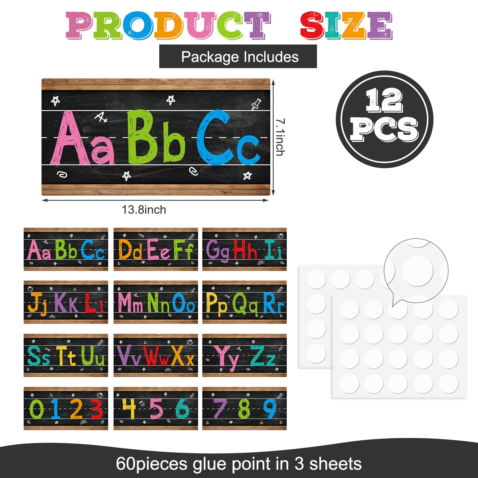 Snapklik.com : 12 Pieces Alphabet Bulletin Board Strips Set Alphabet ...