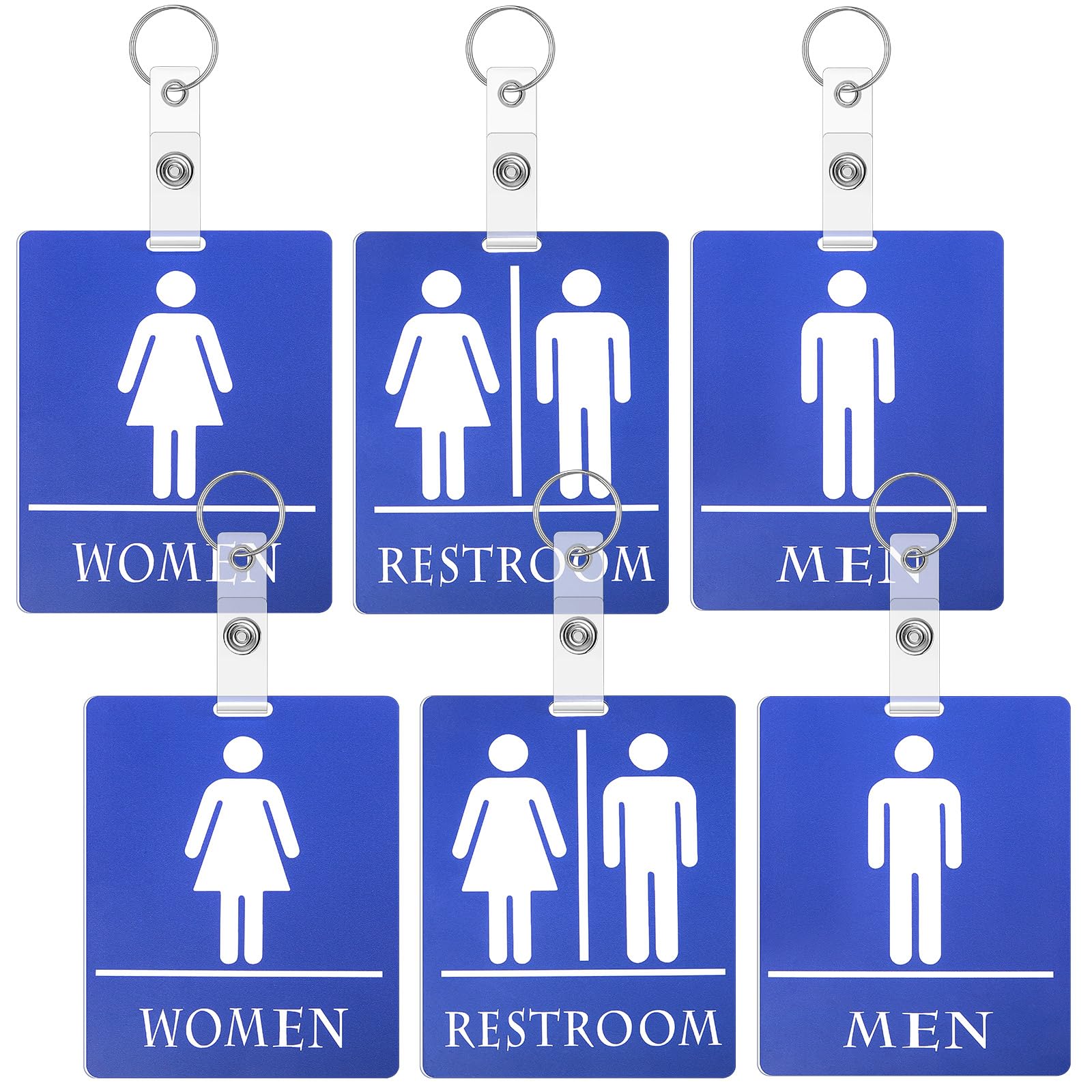 Amazon.com : Gersoniel 6 Pieces Bathroom Pass Restroom Pass Keychain ...